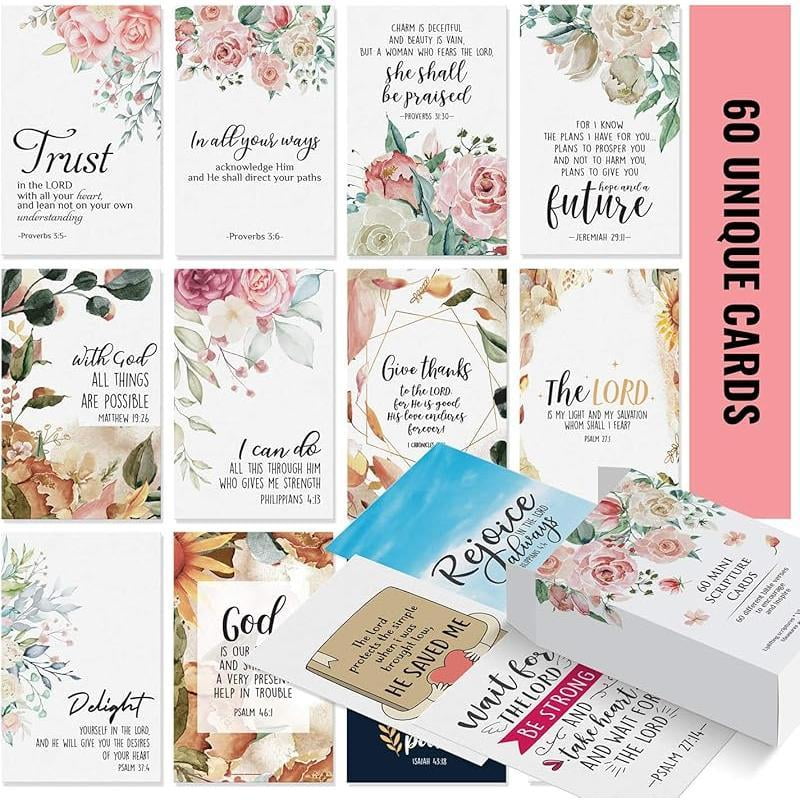 56 Pack Inspirational Bible Verse Cards with Envelopes| 8 Unique ...