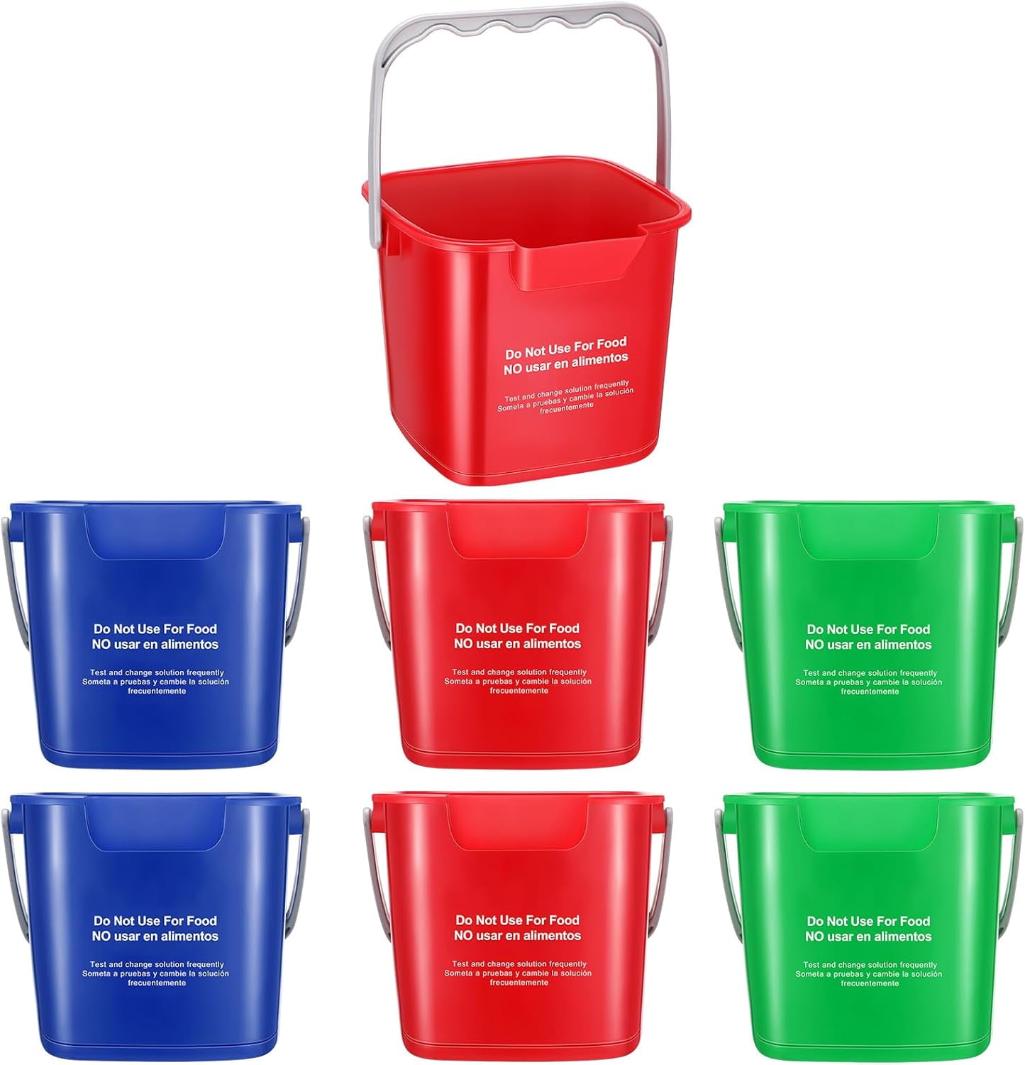 56 Pcs 3 Quart Cleaning Bucket Small Sanitizing Square Bucket Detergent ...