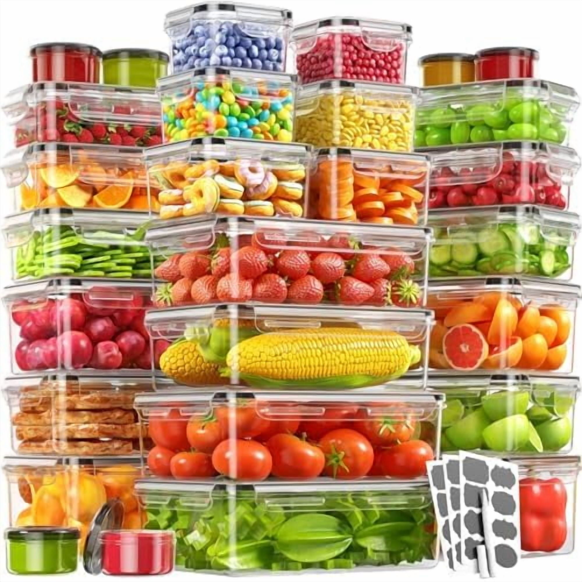 56 Piece Food Storage Containers with Lids(28 Containers & 28 Lids ...