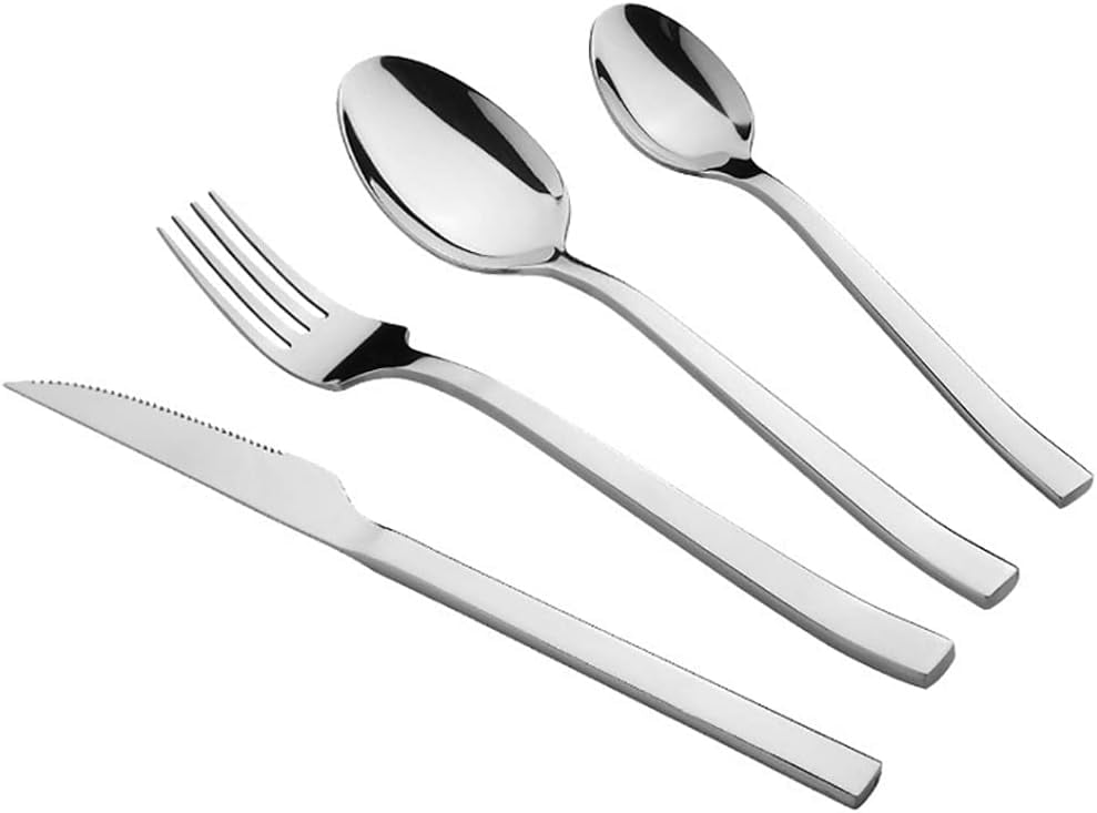 56 Piece Gold Silverware Set for 14 Durable Stainless Steel Flatware ...