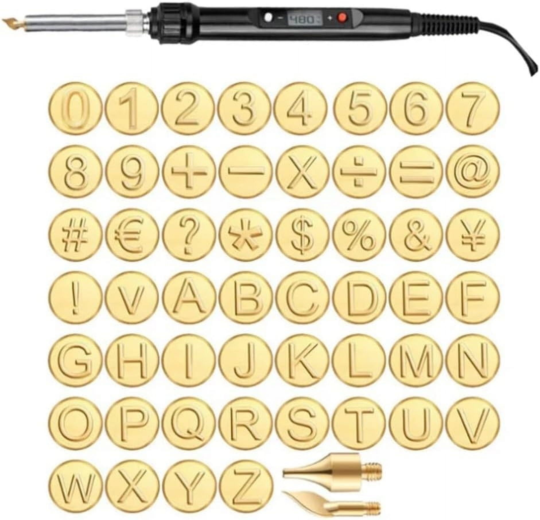 56 Pieces Wood Burning Tip Letter Wood Burning Tool Lowercase Alphabet ...