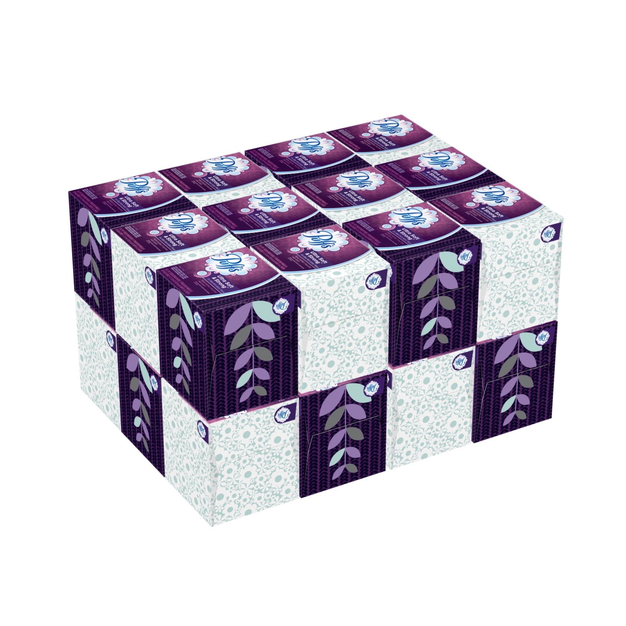 56-Ply Ultra Soft Facial Tissues 24 Pack Bulk, Wet Strength for Runny ...