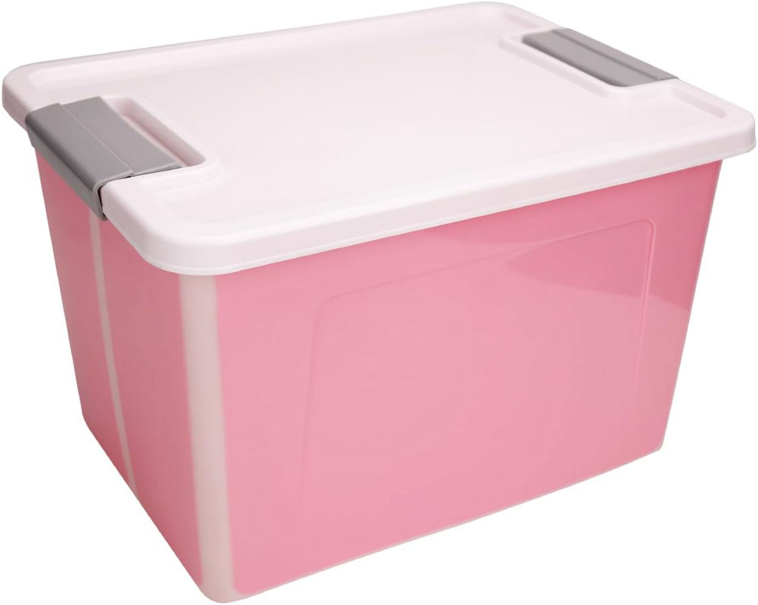 56 Quart Ultra Latch Box Large Storage Bins Waterproof Utility Tote ...