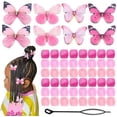 56 count Hair Beads Buttefly Hair Clips Butterflies Clip Loc Dreadlock ...