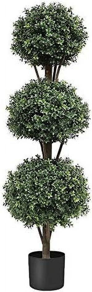 56 inch-4.6Ft Artificial Boxwood Topiary Ball Tree Spiral Topiaries ...