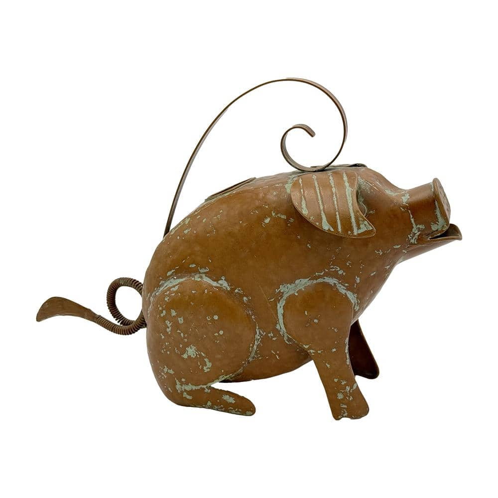 56 oz. Rustic Pig Metal Watering Can - Walmart.com