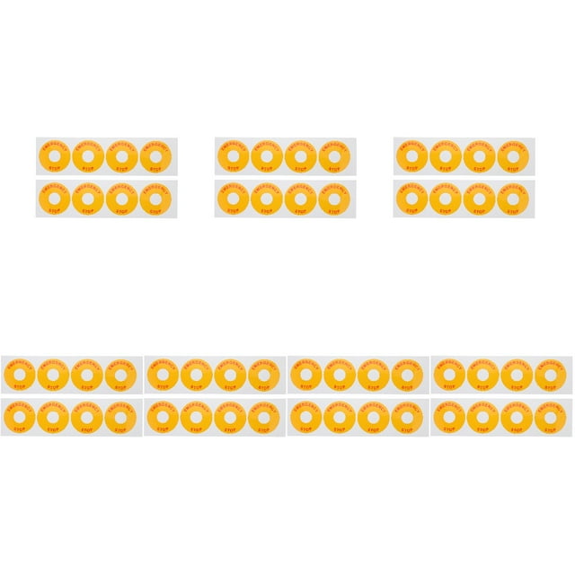 56 pcs Caution Emergency Stop Sticker Emergency Stop Warning Decals for ...