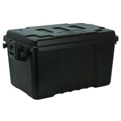 56 qt Storage Trunk, Black, Plastic, 24 in L x 15 in W x 13 in H ...
