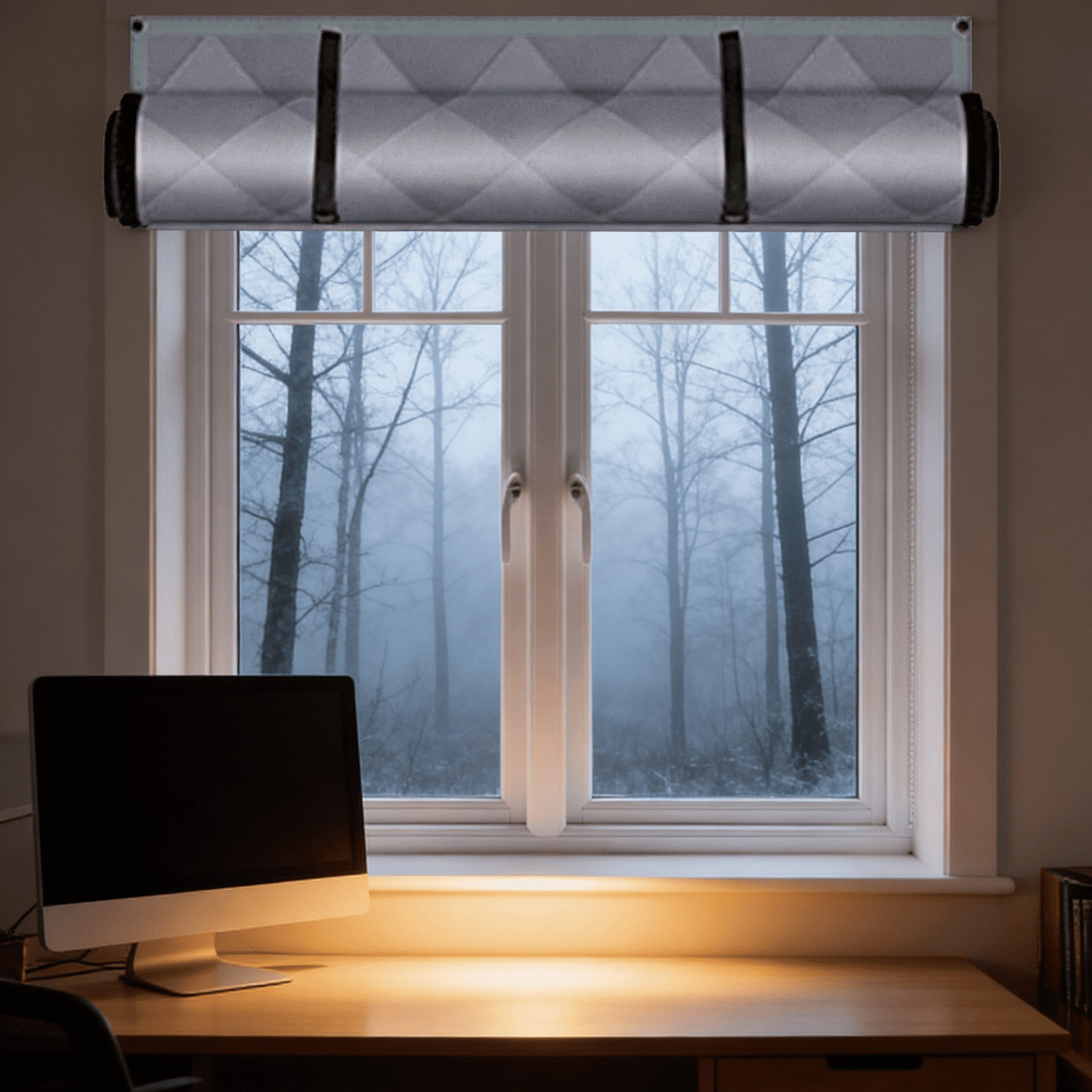 56 x 30in Winter Insulated Window Cover, Oxford Cloth Cotton Windows ...