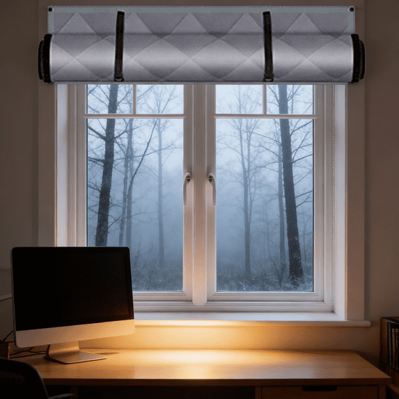 56 x 30in Winter Insulated Window Cover, Oxford Cloth Cotton Windows ...