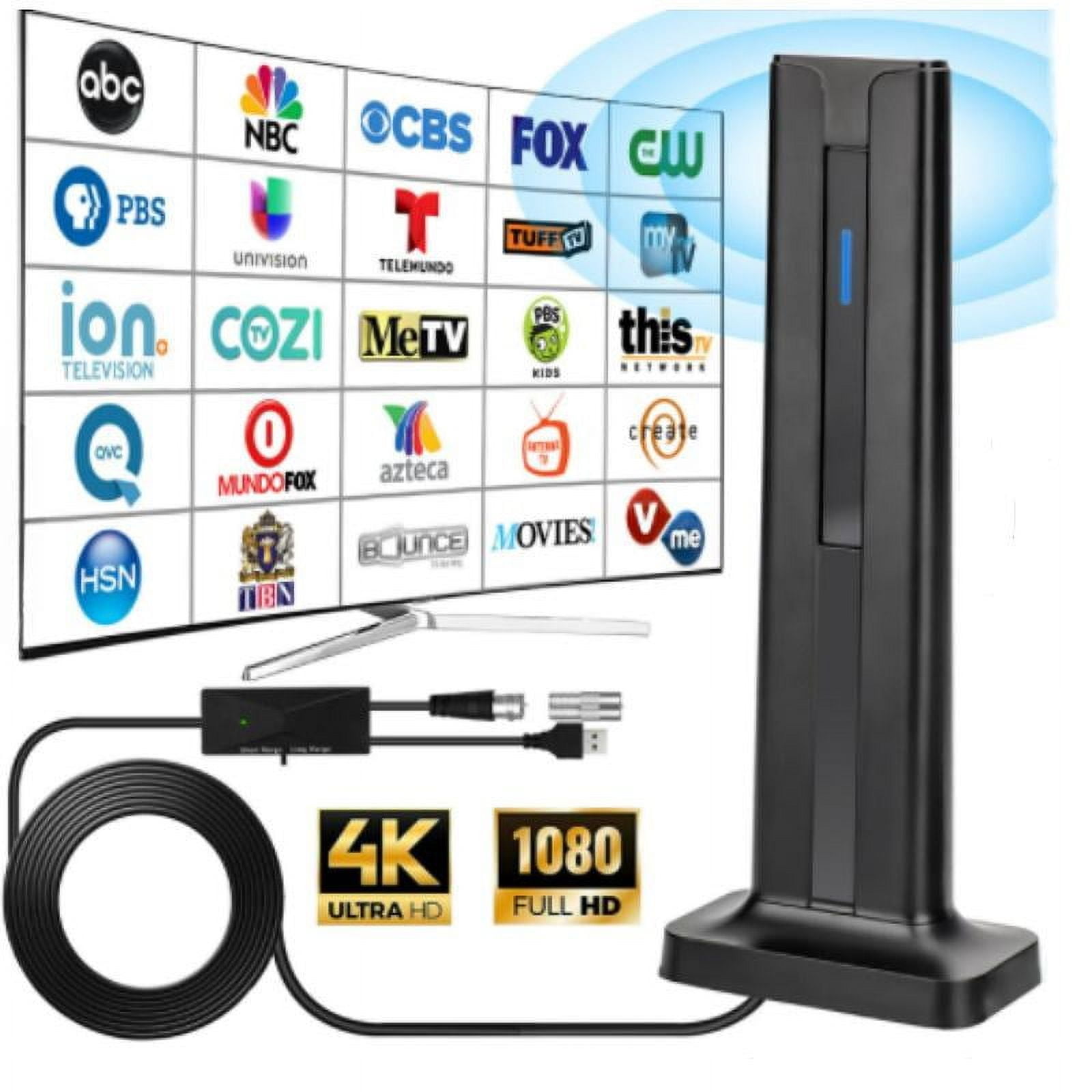 5600 Mile Long Range Digital TV Antenna - Amplified HD Digital TV ...