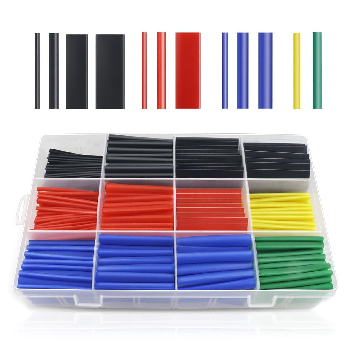 560PCS Heat Shrink Tubing 2:1, Electrical Wire Cable Wrap Assortment ...