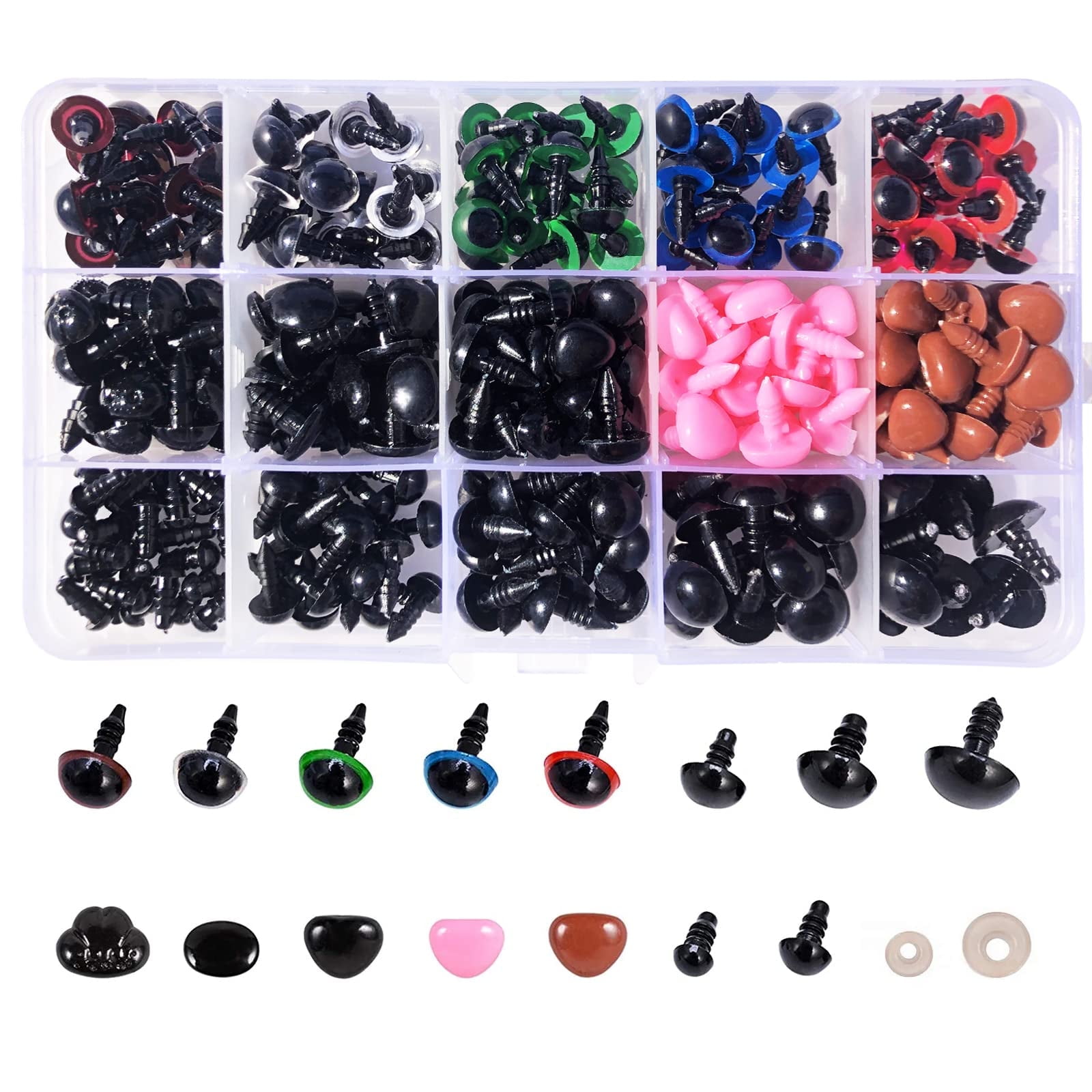 [560PCS] Safety Eyes for DISEN, Premium Plastic Eyes and Noses with ...
