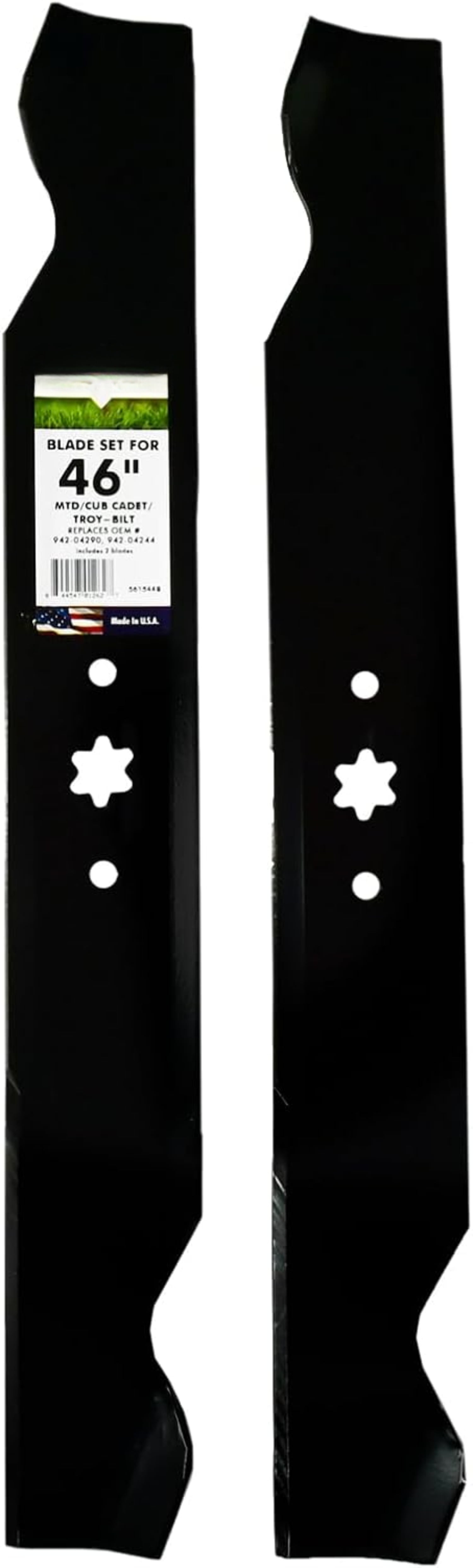 561544B 2-Blade Set for 46 Inch Cut MTD/Cub Cadet/Troy-Bilt Replaces ...