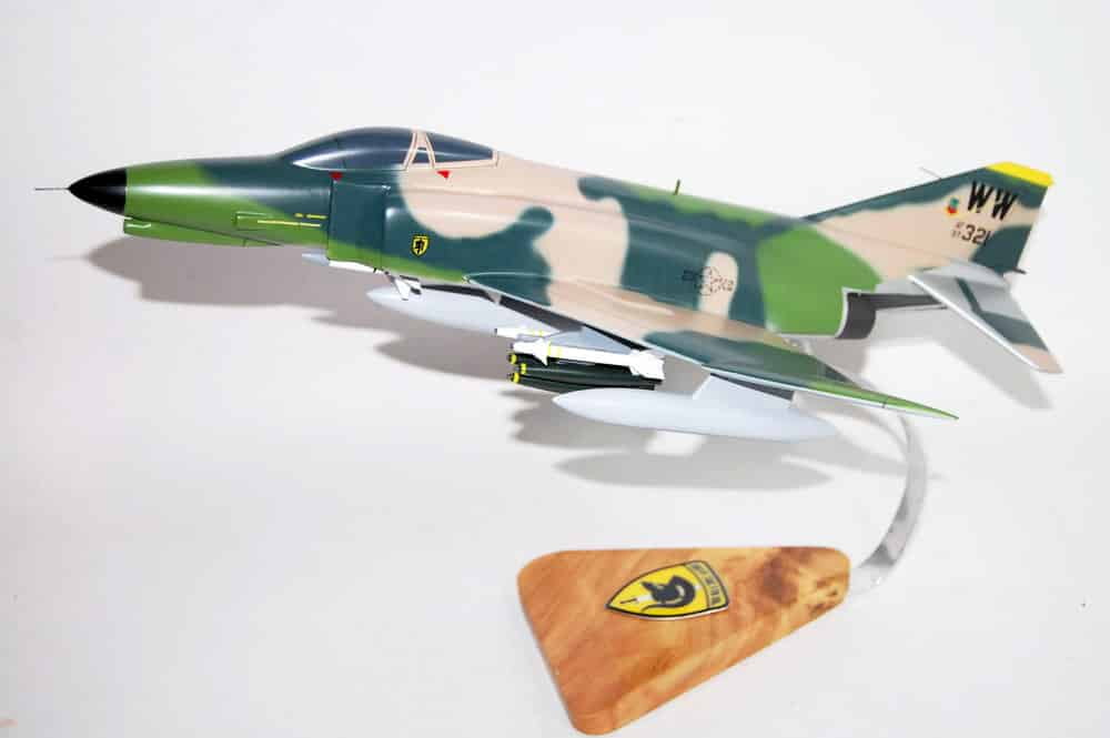 561st TFS Wild Weasels F-4E Model, 1/42 (18") Scale, Mahogany - Walmart.com