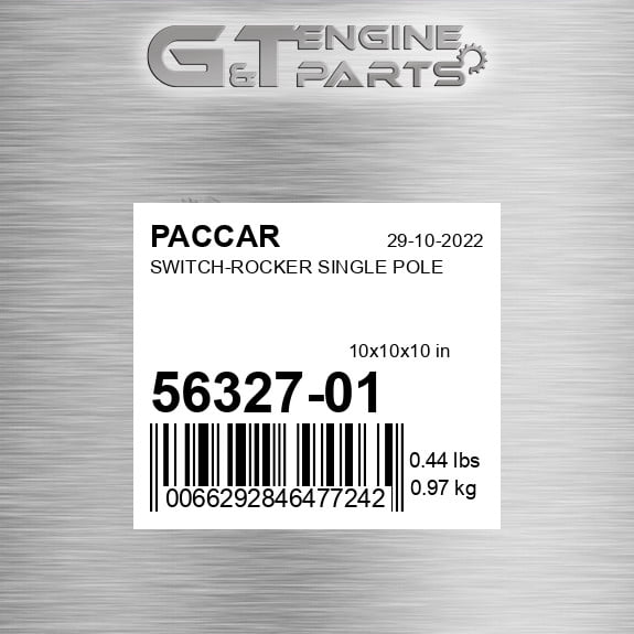 56327-01 SWITCH-ROCKER SINGLE POLE fits Paccar (New OEM) - Walmart.com