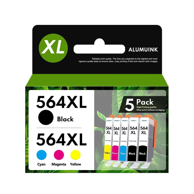 564XL (2Black /1Cyan/ 1Yellow /1Magenta) Ink Cartridge Replacement for ...