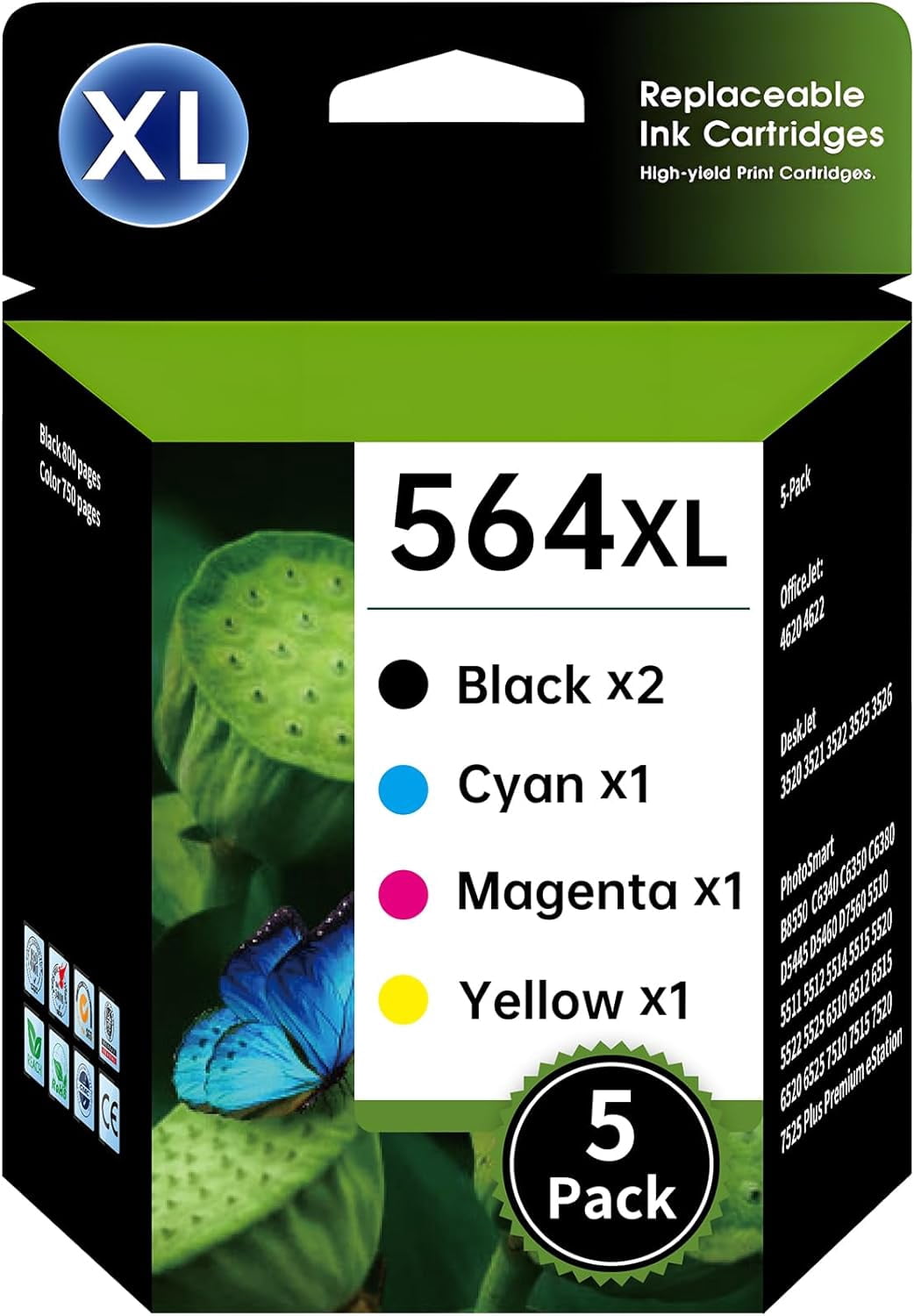 564Xl Ink Cartridges Replacement For Hp 564 Ink Cartridges For ...