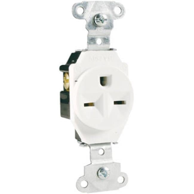 5651WCC8 Heavy Duty Single Outlet, 15A, White - Walmart.com