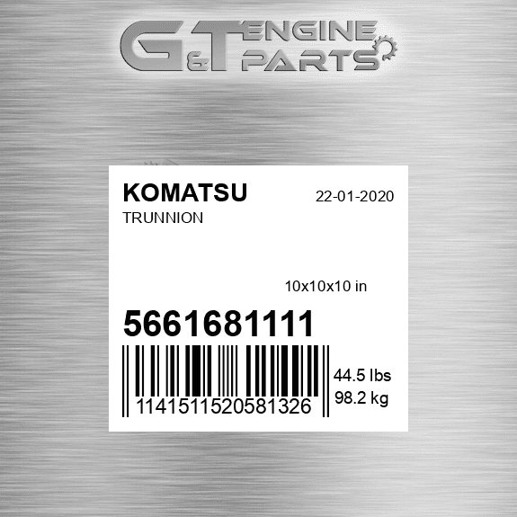 566-16-81111 TRUNNION fits KOMATSU (New OEM) - Walmart.com