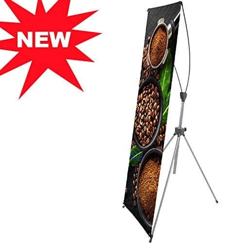 5665 Premium X-Frame Banner Stand - 2 in 1 - 24"x63" and 31 ½"x72 ...