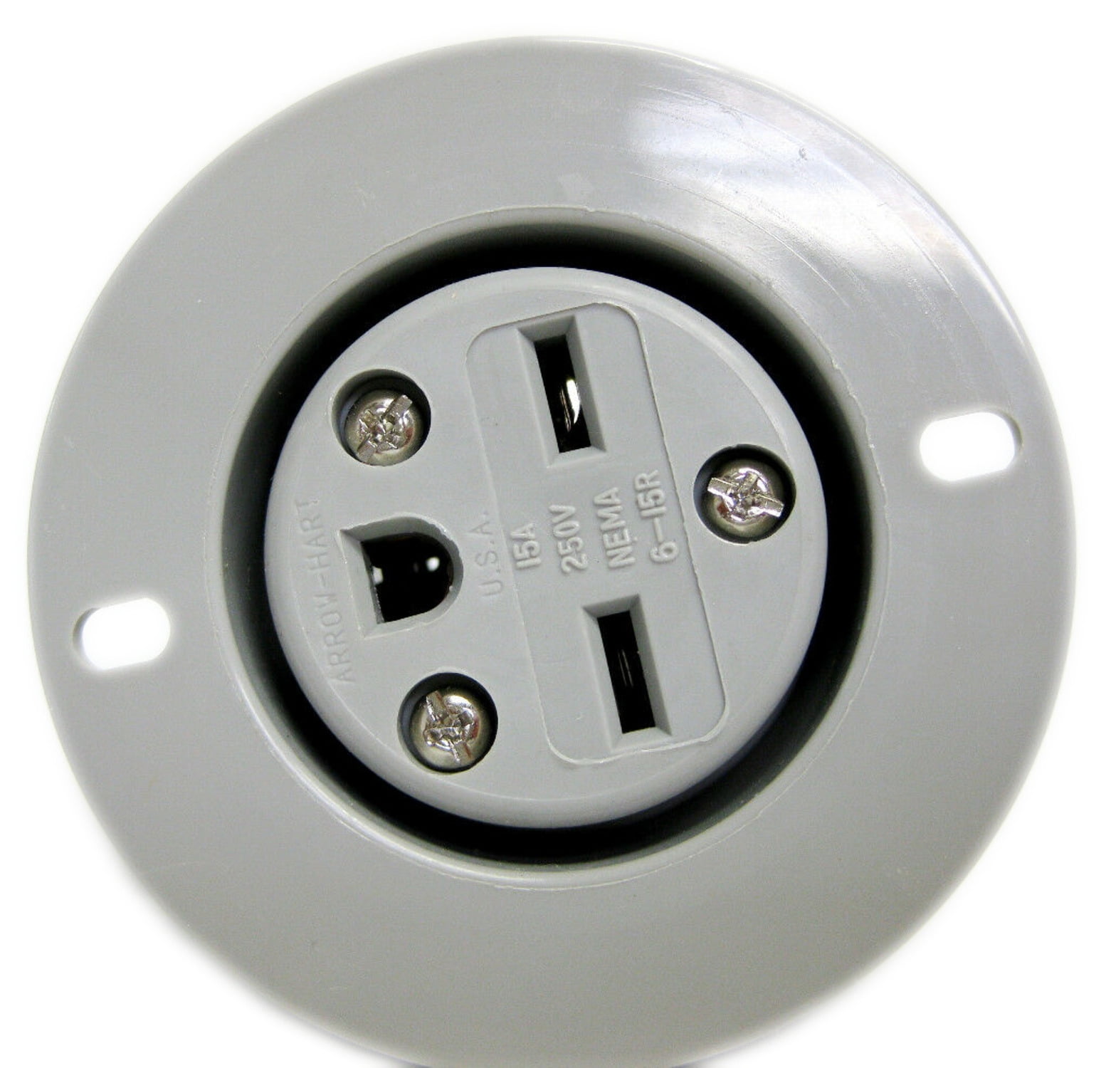 5679C Blade Flanged Straight Outlet, 250 VAC, 15 A, 2 Poles, 3, 947B ...
