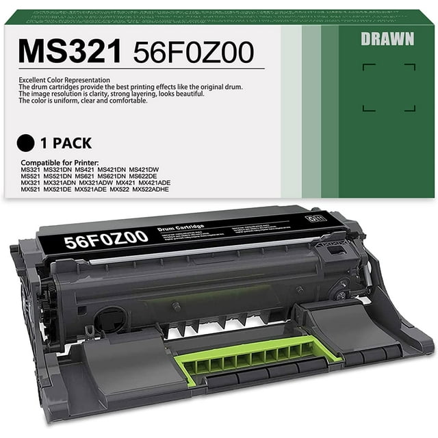 56F0Z00 Drum Unit - DRWN 1 Pack 56F0Z00 Imaging Drum Replacement for ...