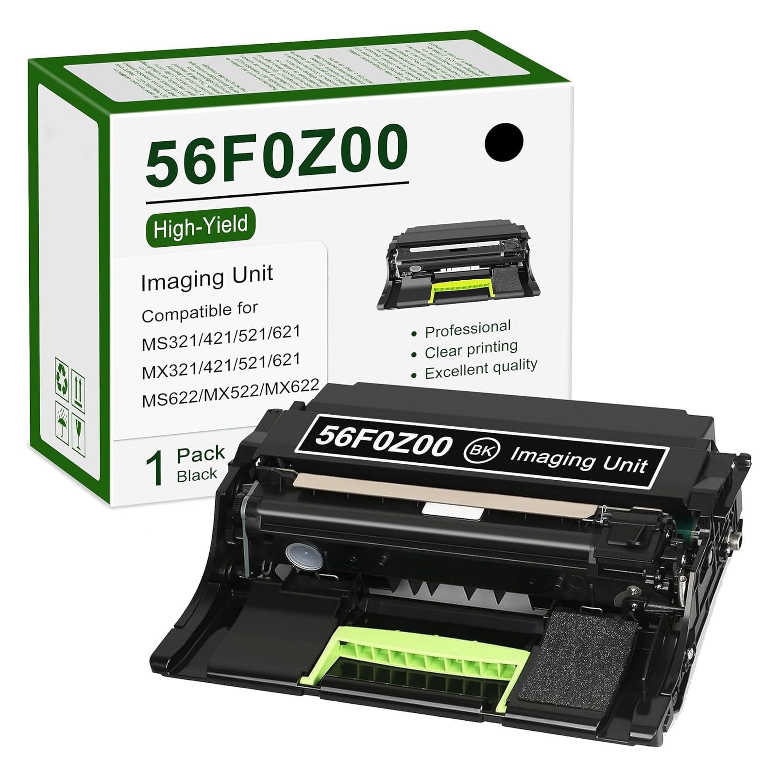56F0Z00 Imaging Unit (High Yield, Black) 1-Pack Replacement for Lexmark ...