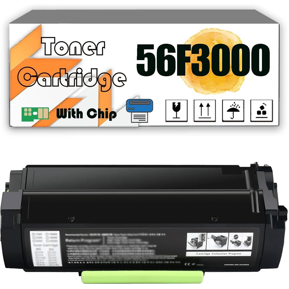 56F3000 Toner Cartridge, Compatible for Lexmark MX321 MX421 MX521 MX621 ...
