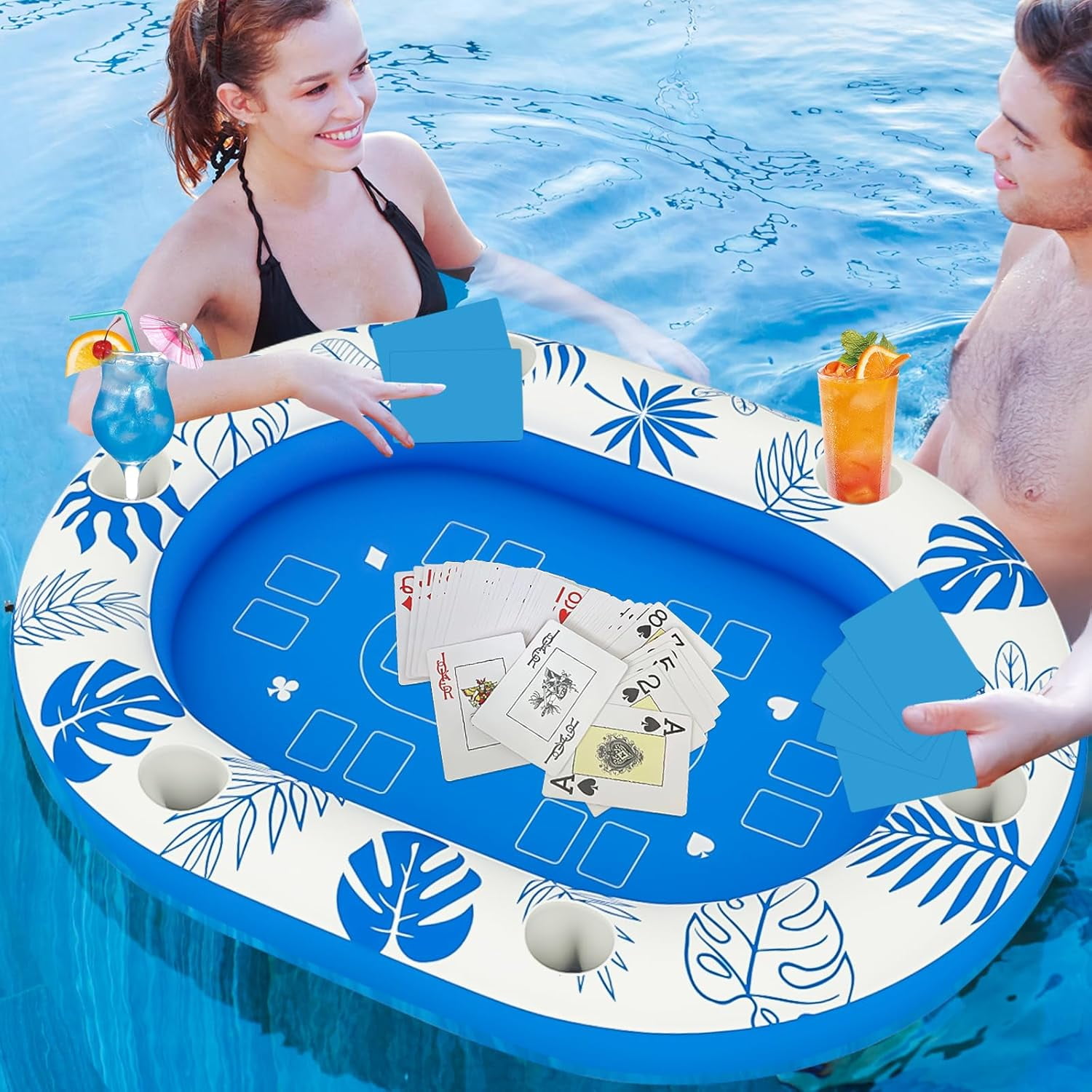 56IN Extra Large Floating Table for Pool,Inflatable Pool Games for ...