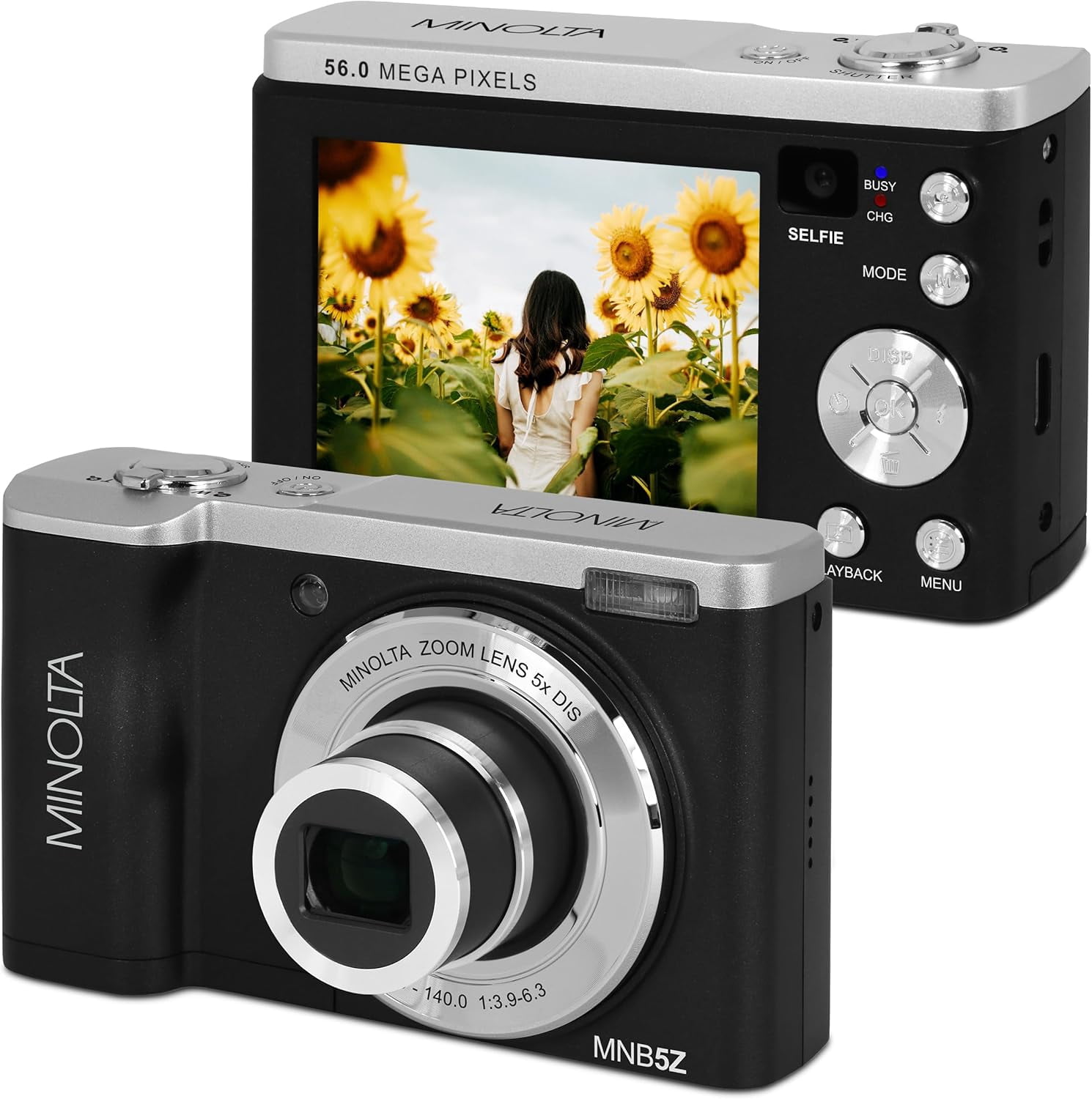 56MP Dual Lens Digital Camera – 5X Optical Zoom, 5K Ultra HD Video ...