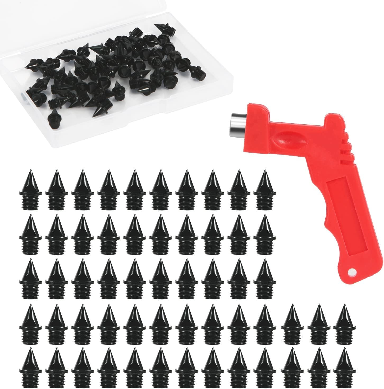 56PCS 1/4inch Carbon Steel Track Spikes, Lighter Weight Replacement ...