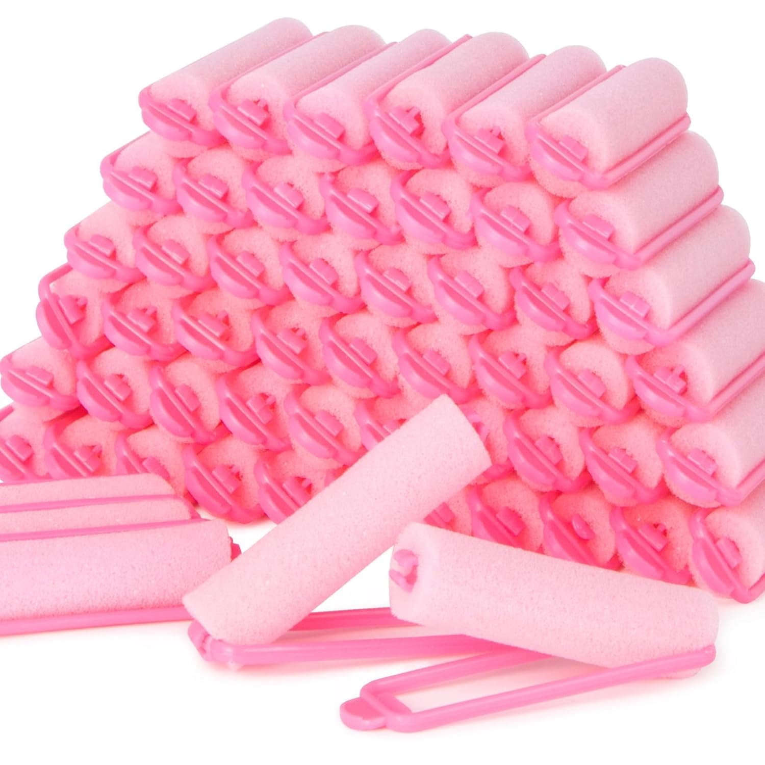 56PCS Foam - 0.59 Inch Sponge Rollers for Heatless Hair Curler Short ...