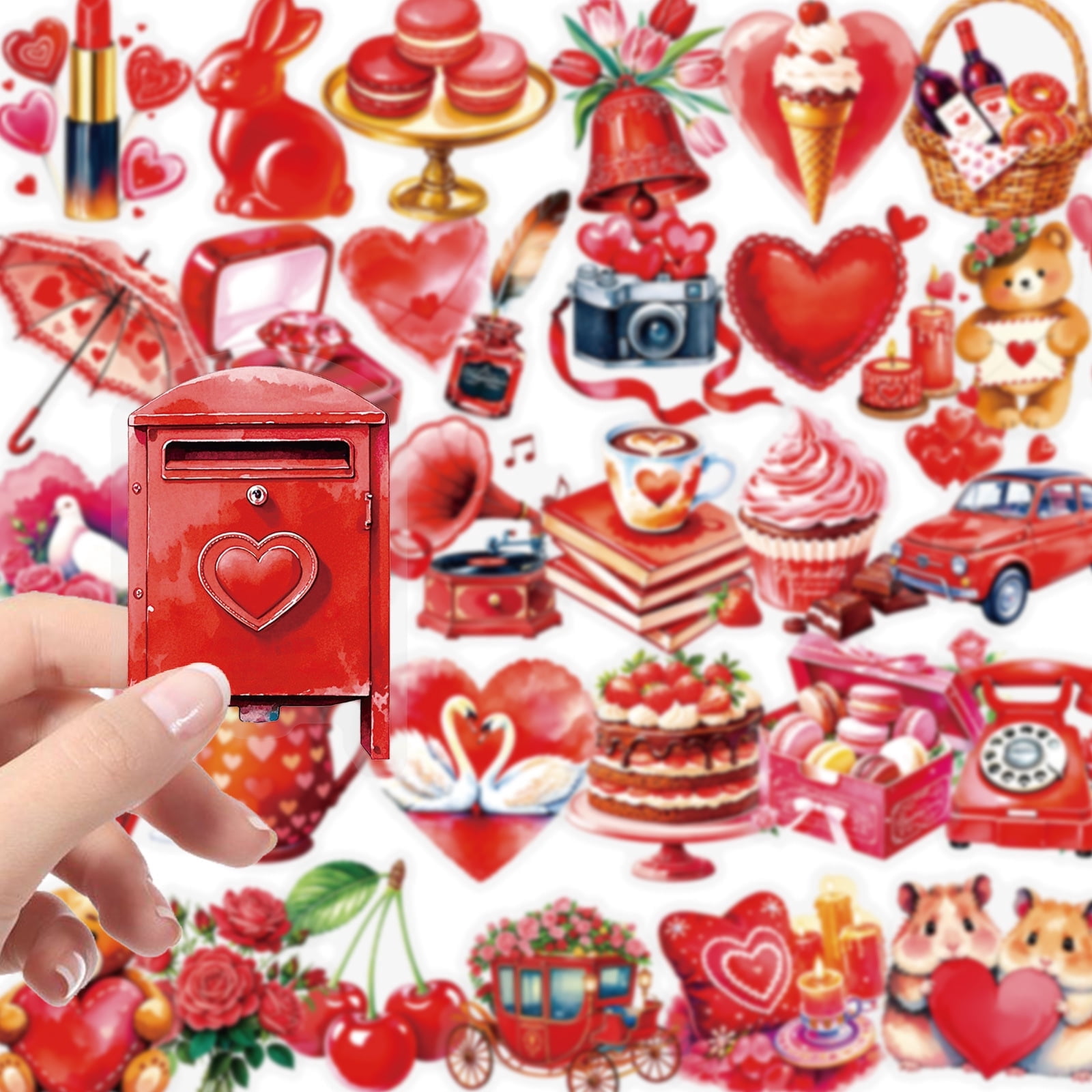 112PCS Transparent Holiday Scrapbook Stickers, Waterproof Tiny ...
