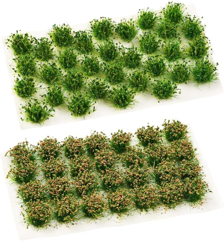 56Pcs 2 Colors Mini Model Grass Diorama Grass Small Nylon Jungle Green ...