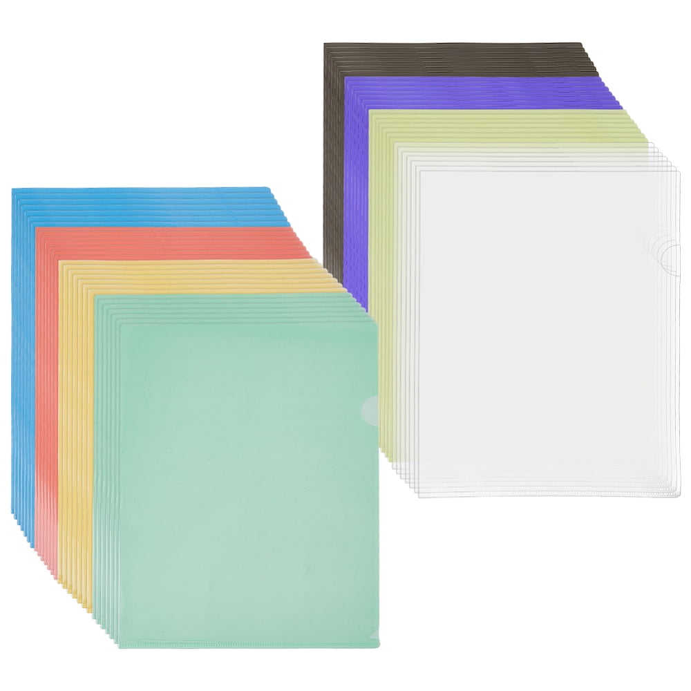 56Pcs 8 Colors Plastic File Folders Rectangle Mixed Color 310x220x0.4mm ...
