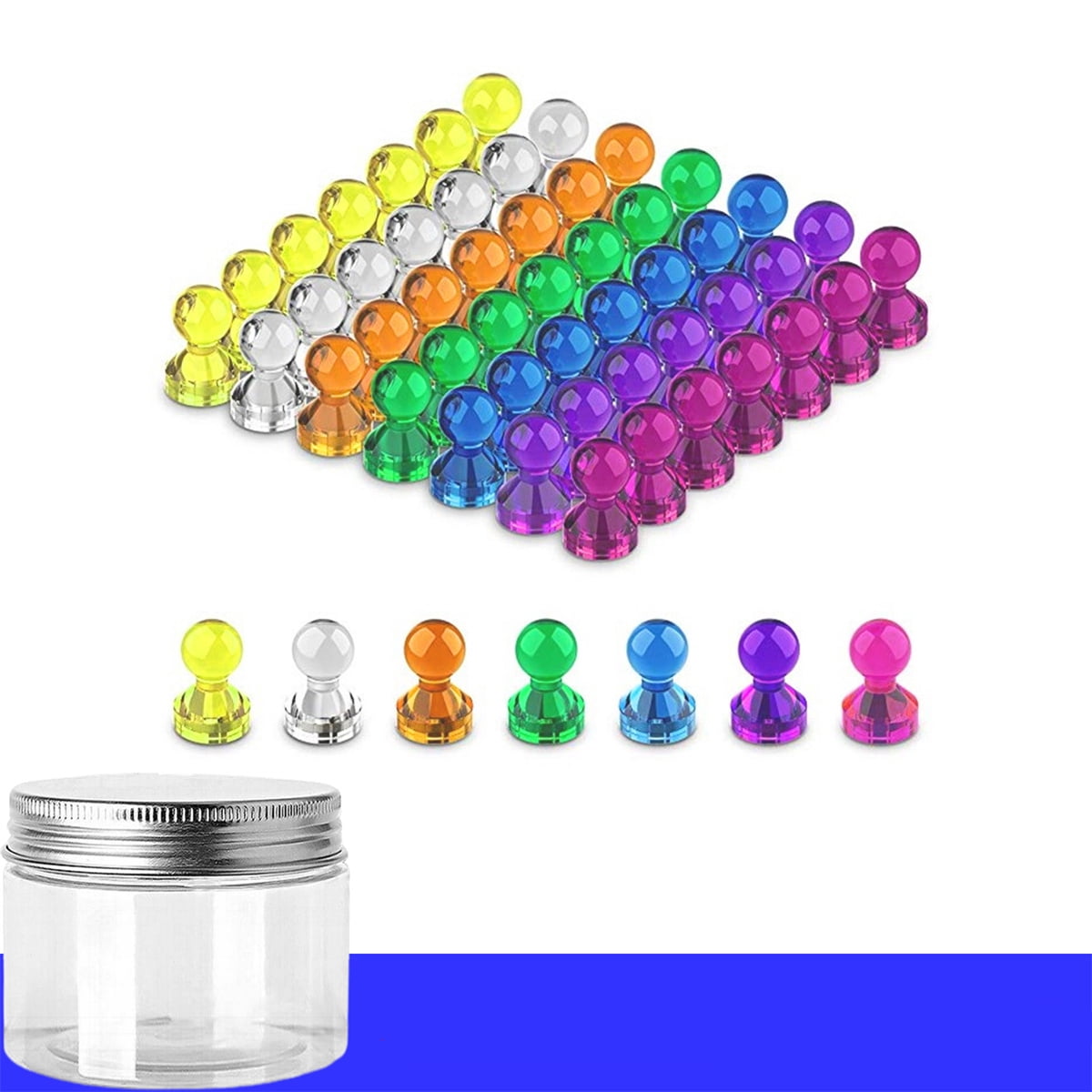 56Pcs Magnets, Strong Push Pin Magnets for Craft, Refrigerator Fridge ...