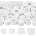 56Pcs White Plastic Screw Caps with Foam Liner 4 Style 18mm/24mm/28mm ...
