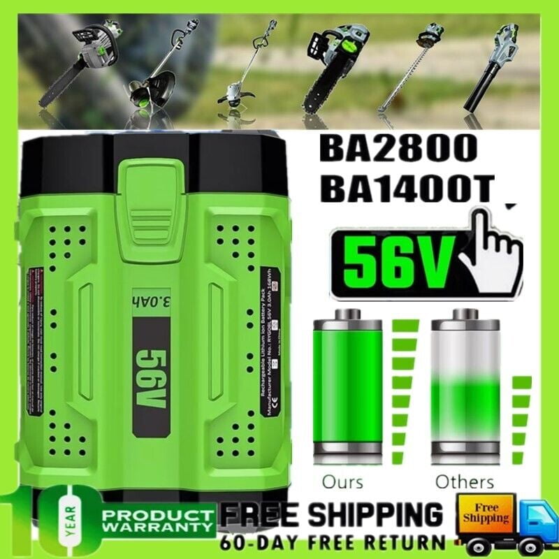 56V 2.5Ah Lithium-Ion Battery Compatible with All Power 56V EGO Power+ ...