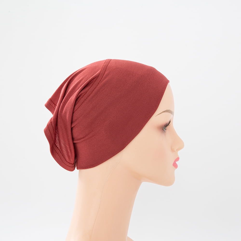 56colors Fashion Women Inner Hijab Tube Muslim Cap Bonnet Plain Islamic ...