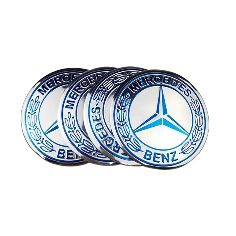 56mm Car Wheel Center Hub Emblem Sticker for Mercedes Benz W203 W204 ...