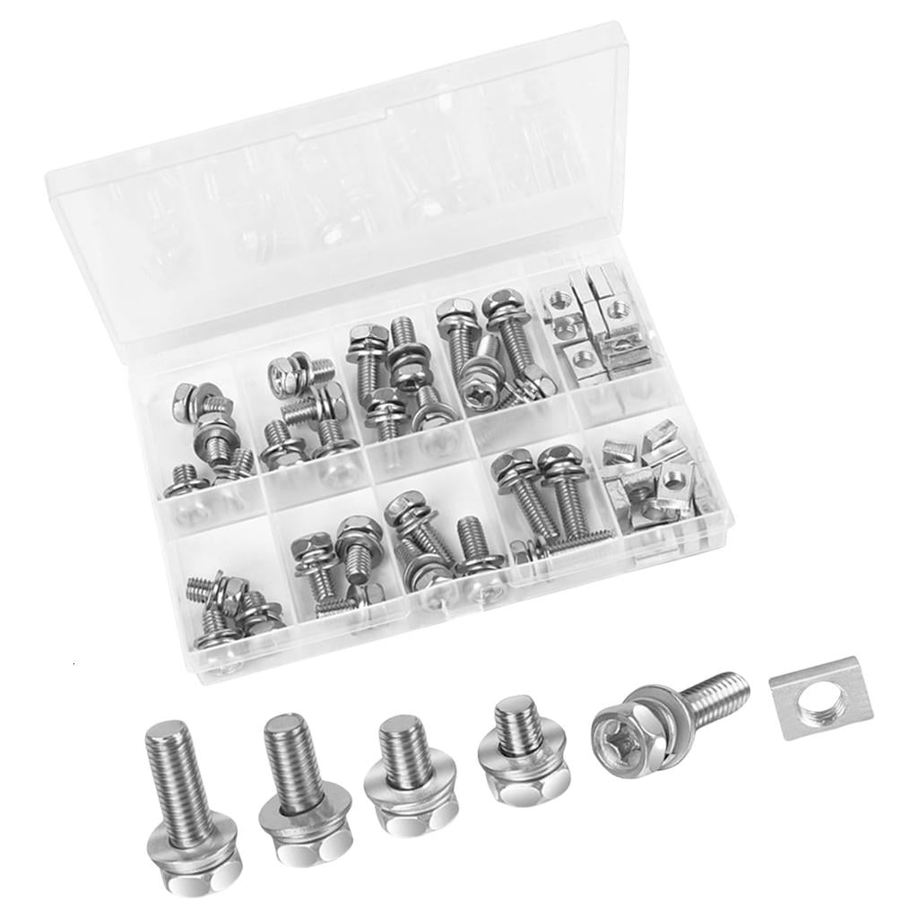 56pcs Crossing Recessed Hex Screws with Nut Comprehensive for DIY ...