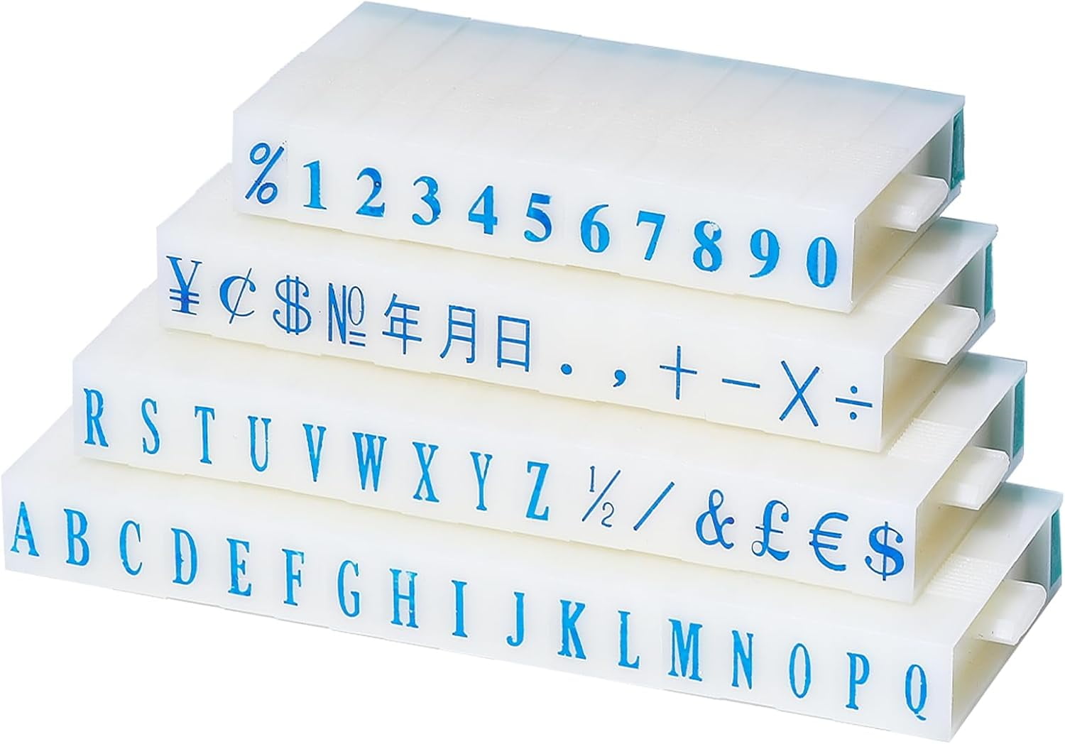 56pcs Detachable Number Letter Character Stamp Plastic Digits Letter ...