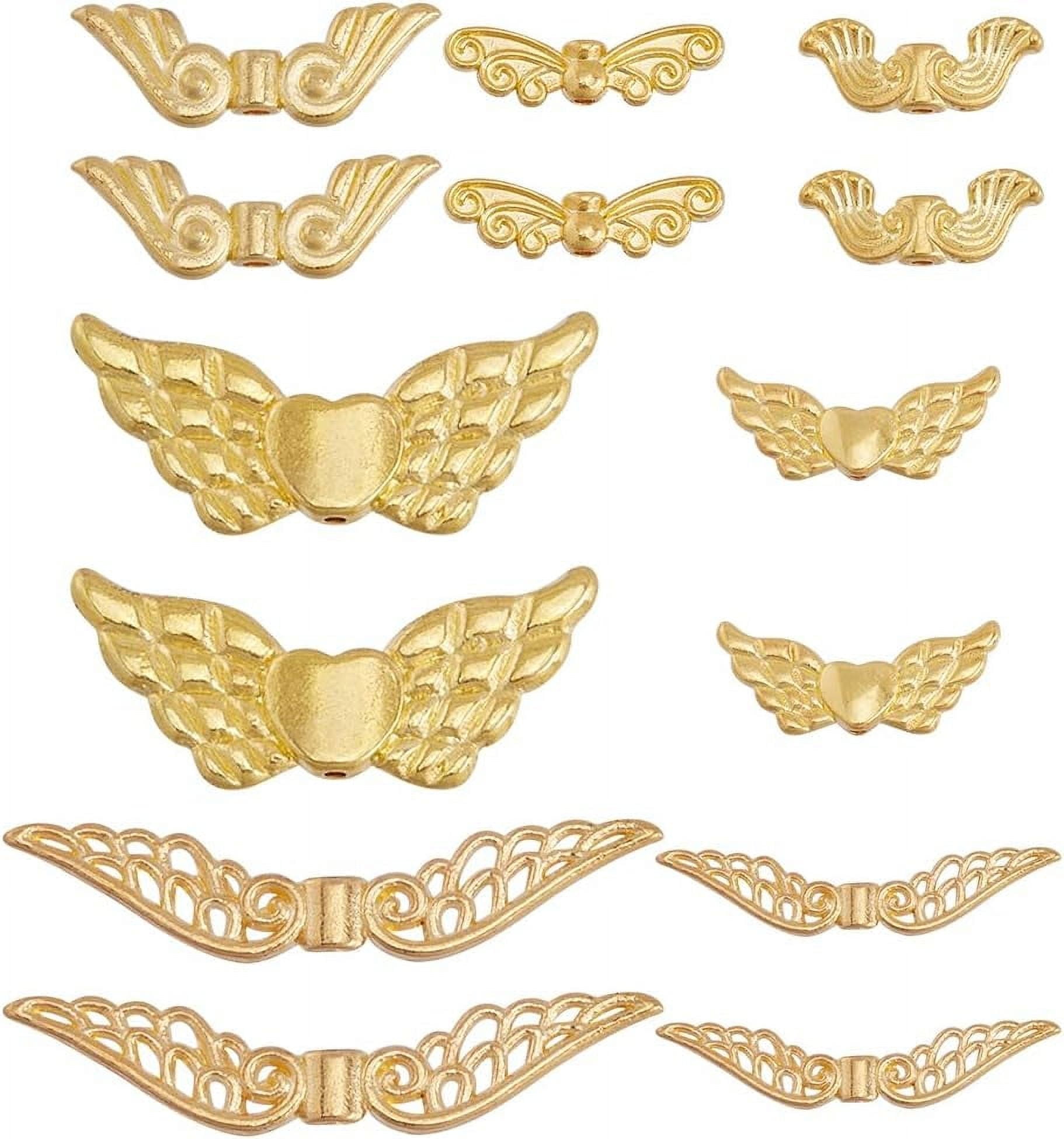 56pcs Wing Spacer Beads Wing Beads Angel Wing Bead Fairy Wing Beads ...