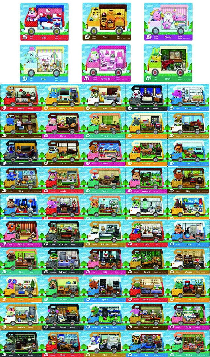 56x Animal Crossing ACNH Series 6 Mini NFC Cards New Horizons RV Sanrio ...