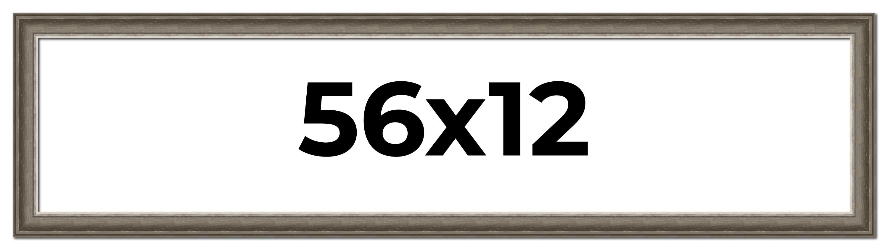 56x12 Frame Brown Solid Wood Picture Frame | 1.75 Inch Moulding Width ...