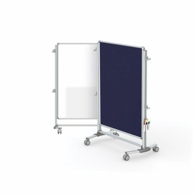 57.37 x 40.37 in. Nexus Jr. Partition Double-Sided Mobile Porcelain ...
