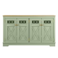 Jofran Orchard Park Farmhouse Solid Rubberwood Sideboard Furniture with ...