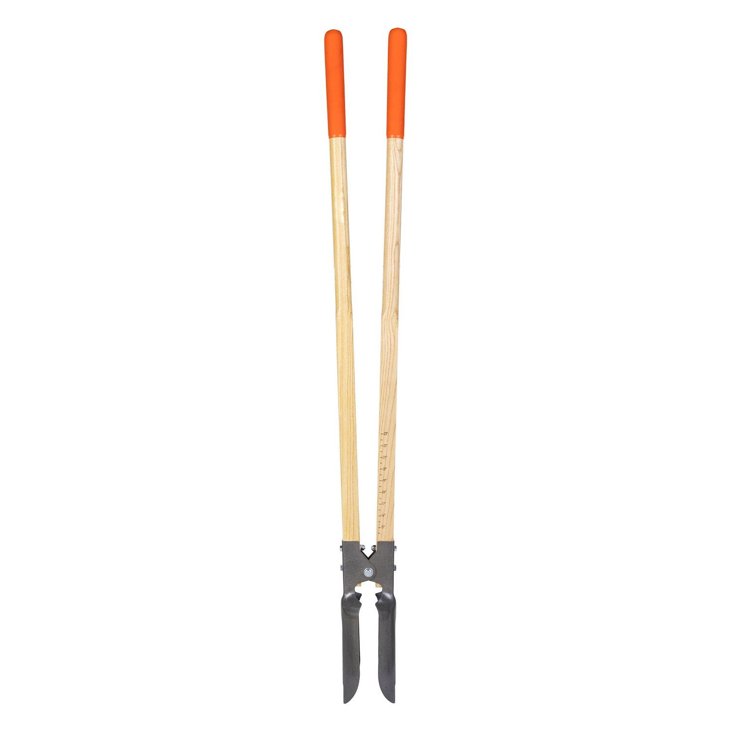 57.5-inch wooden handle and metal blade manual column well puncher ...