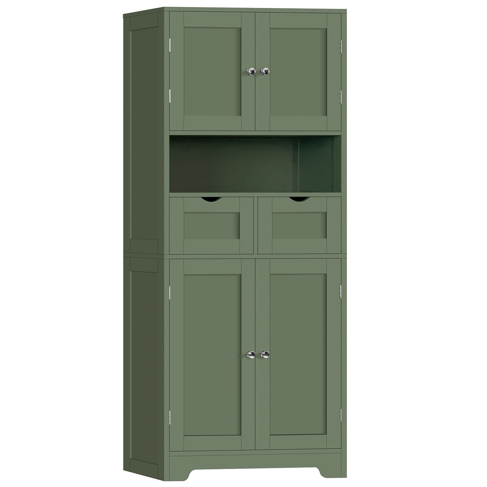 TEENFON, 57.8 Inch Tall Bathroom Storage Cabinet, Forest Green, 2 ...